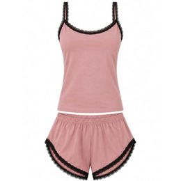 Evoni Pyjama Damen Gr&ouml;&szlig;e L rosa Sommerkleid