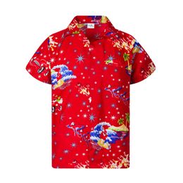 King Kameha Hemd 'Christmas Surf Santa' Herren Gr&ouml;&szlig;e XS rot
