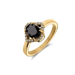 Lucardi Ring female size 50 Gold / Black
