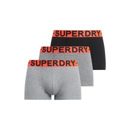 Superdry & Co Boxershorts Herren Gr&ouml;&szlig;e XL graumeliert / hellorange / schwarz