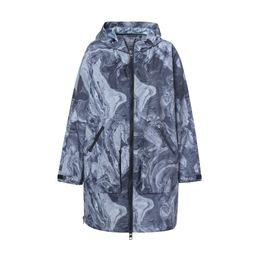Ulla Popken Funktionsmantel Damen Gr&ouml;&szlig;e XXXL/4XL nachtblau / hellblau