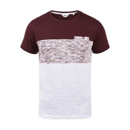 !Solid Shirt 'Sinor' male size XXXL Burgundy / White