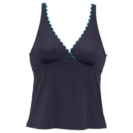 Lascana Tankini Top female size XL Navy / Turquoise