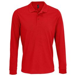 SOLS Unisex Adult Prime Pique Langarm-Poloshirt (Rot)