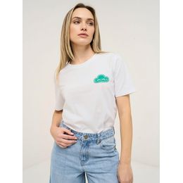 Camomilla Italia T-Shirt 'Stefany' Damen Gr&ouml;&szlig;e L limette / wei&szlig;