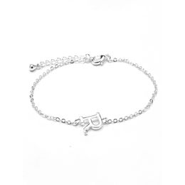 Luxenter Armband 'Alphabet R' Damen Gr&ouml;&szlig;e 19 cm silber