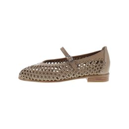 Everybody Ballet Flats with Strap 'MAREN - Spangen-Ballerina in trendigem Flechtmaterial' female size 35 Nude