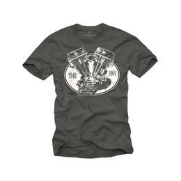 MAKAYA Shirt 'Panhead' male size S Grey