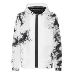 Plein Sport Between-Season Jacket 'Splash Extreme' male size XXL Black / White