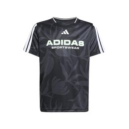 ADIDAS SPORTSWEAR Performance Shirt 'HOUSE OF TIRO UNISEX ALL OVER PRINT' boy size 128 Dark grey / Black / White