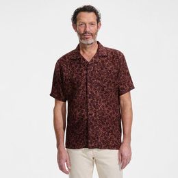 LANDS' END Premium Reinleinen-Hemd mit Kuba-Kragen f&uuml;r Herren in Tall-Gr&ouml;&szlig;e, Herren, size: tall, Braun, Baumwolle/Leinen, by Lands' End