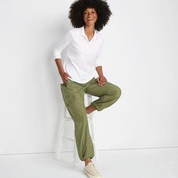 LANDS' END Supima-Poloshirt mit langen &Auml;rmeln f&uuml;r Damen, Damen, size: regular, Wei&szlig;, Baumwolle, by Lands' End