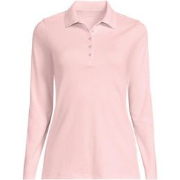 LANDS' END Supima-Poloshirt mit langen &Auml;rmeln f&uuml;r Damen in Plus-Gr&ouml;&szlig;e, Damen, size: plus, Pink, Baumwolle, by Lands' End