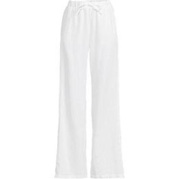 LANDS' END Weite Premium Reinleinen-Schlupfhose f&uuml;r Damen, Damen, size: regular, Wei&szlig;, Leinen, by Lands' End