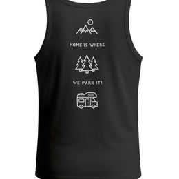 Neverless Shirt 'Minimalistic Camping' male size XL Black
