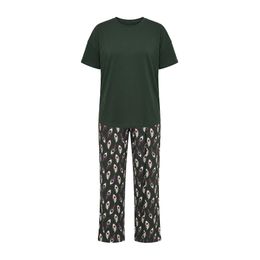 Studio Untold Pyjama Damen Gr&ouml;&szlig;e L/XL dunkelgr&uuml;n / mischfarben Sommerkleid