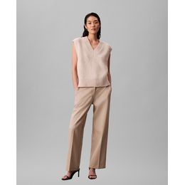 Calvin Klein Jeans Strickweste Damen Gr&ouml;&szlig;e M beige