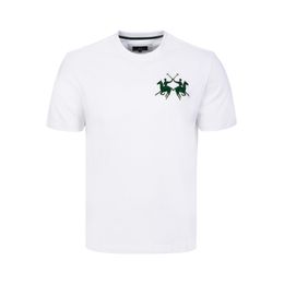 La Martina T-Shirt Herren Gr&ouml;&szlig;e L gr&uuml;n / wei&szlig;