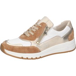 Waldl&auml;ufer Sneaker Damen Gr&ouml;&szlig;e 38 braun / silber / wei&szlig; Sommerschuhe