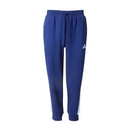 ADIDAS SPORTSWEAR Workout Pants 'Ess' male size M Navy / Light blue / White