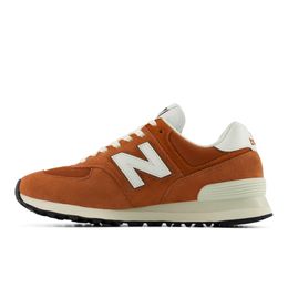 New Balance Sneaker '574'. Herren Gr&ouml;&szlig;e 41.5 beige / pastellorange / hellorange Sommerschuhe