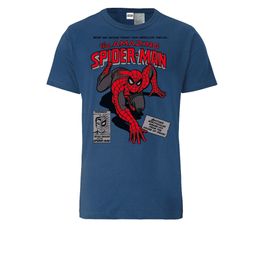 logoshirt Shirt 'Marvel - Spider-Man Merciless Foes' male size 4XL Blue / Grey / Red