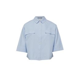 QS Bluse Damen Gr&ouml;&szlig;e XXXL hellblau / wei&szlig;