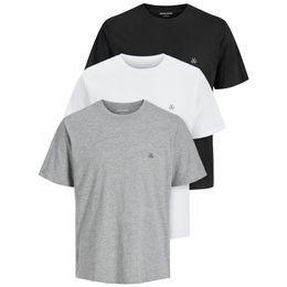 Jack & Jones Jack & Jones T-Shirt 'JXJ' Herren Gr&ouml;&szlig;e M grau / schwarz / wei&szlig;