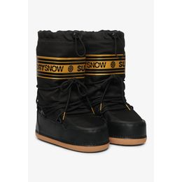 Superdry & Co Snowboots Damen Gr&ouml;&szlig;e 40/41 goldgelb / schwarz