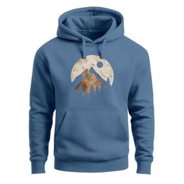 Neverless Sweatshirt 'Mountain Scape' male size XL Blue