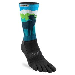 injinji Trail Midweight Crew Artist Designed Bekleidung Unisex blau S
