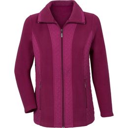 CR&Eacute;ATION L Damen Fleecejacke mit gesteppten Web-Eins&auml;tzen fuchsia Gr&ouml;&szlig;e 52