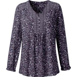 CR&Eacute;ATION L Damen Tunika im Bl&uuml;mchenmuster marine-mauve-bedruckt Gr&ouml;&szlig;e 40