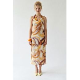 Abstraktes Chiffon-Midikleid
