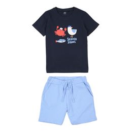 Lindex Set M&auml;dchen Gr&ouml;&szlig;e 86 hellblau / dunkelblau / knallrot / wei&szlig;