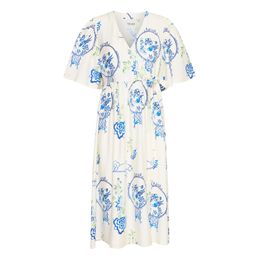 Ichi Kleid 'Lucie' Damen Gr&ouml;&szlig;e 36 blau / gr&uuml;n / wei&szlig;