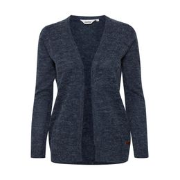 oxmo Strickjacke 'NENA' Damen Gr&ouml;&szlig;e XXL blau / braun / grau