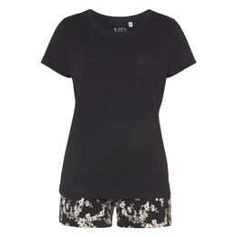 Vivance By Lascana Shorty 'Dreams' Damen Gr&ouml;&szlig;e XS beige / schwarz Sommerkleid