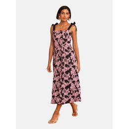 Love & Roses Kleid Damen Gr&ouml;&szlig;e 46 rosa / schwarz Sommerkleid