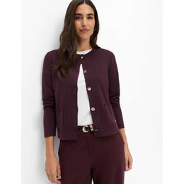 Brax Damen Strickjacke Style AMI blackberry violet, dunkles lila, Gr. 48