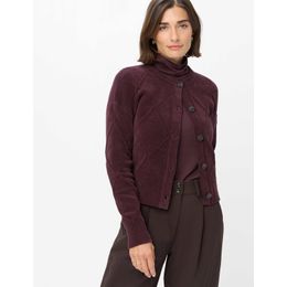 Brax Damen Strickjacke Style ANIQUE blackberry violet, dunkles lila, Gr. 46