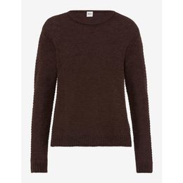 Brax Damen Strickpullover Style LESLEY brunette, dunkelbraun, Gr. 42