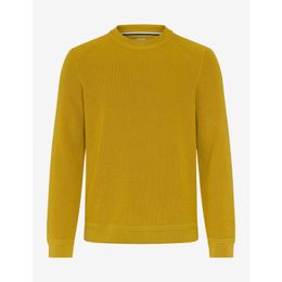 Brax Herren Strickpullover Style ROY safran, dunkelgelb, Gr. XL