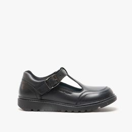 Hush Puppies Kerry Senior M&auml;dchenschuhe Aus Schwarzem Leder