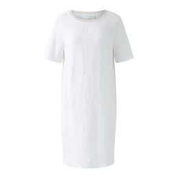 Oui Leinen-Kleid in Wei&szlig; - 49% | Gr&ouml;&szlig;e 38 | Damen-kleider