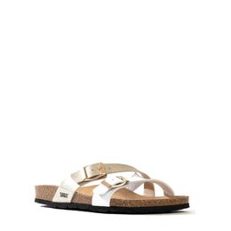 Sunbay Pantoletten "Bambou" in Wei&szlig;/ Gold - 48% | Gr&ouml;&szlig;e 39 | Damen-pantoletten
