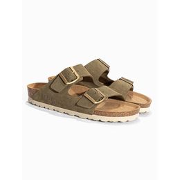 Sunbay Leder-Pantoletten "Trefle" in Taupe - 52% | Gr&ouml;&szlig;e 39 | Damen-pantoletten