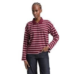Tom Tailor Denim Damen Tom Tailor Denim Langarmshirt mit Streifen Muster rot XL