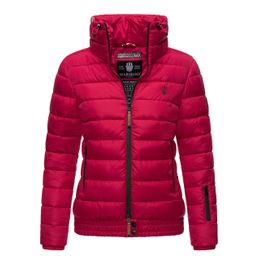 Marikoo Damen Steppjacke Poisen mit hohem Kragen & Teddyfleece-Taschen