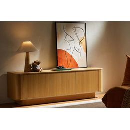 Riess Ambiente Modernes TV-Board VALHALLA WOOD 160cm natur Eichenholz Lowboard mit Stauraum Riess-Ambiente